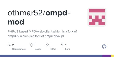 Github Othmar52ompd Mod Phpjs Based Mpd Web Client Which Is A Fork