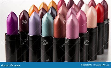 Cosmetics And Assorted Lipsticks Stock Illustration Illustration Of Feminine Assortment