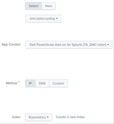 Step 4 Configure Data Inputs Dell PowerScale App For Splunk