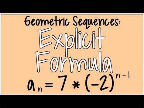 Formula Explicita Para Sequencia Geometrica
