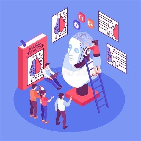 Neural Brain Sculpting Composition Stock Illustration Illustration Of