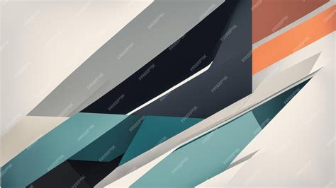 Abstract Geometric Shapes In A Modern Design With A Blend Of Colors And Angles Premium Ai