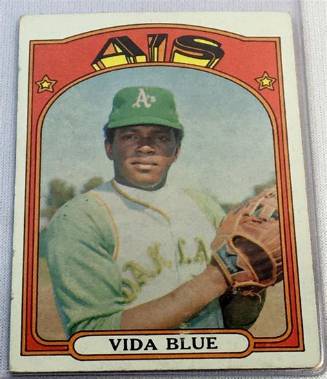 Lot 1972 Topps Set Break 169 Vida Blue Baseball Card