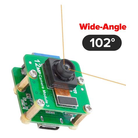 Arducam Wide Angle 12mp Imx708 Usb C Uvc Fixed Focus Camera Module With Microphone The Pi Hut
