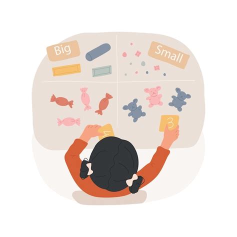 Comparing And Counting Objects Isolated Cartoon Vector Illustration