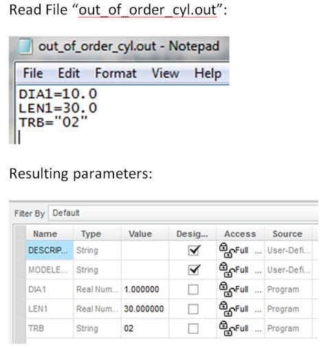 Regenerate Read File Which Parameters Get Loaded Ptc Community
