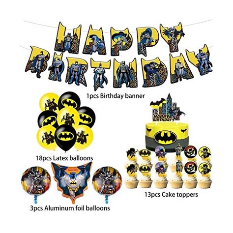 Deco Anniversaire Batman Anniversaire Décorations Batman Ballons An