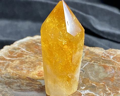 Natural Citrine Point Polished Citrine Point Natural Citrine Etsy