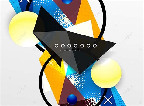 Vector Color Geometric Abstract Composition Background Mosaic Triangular Banner Background