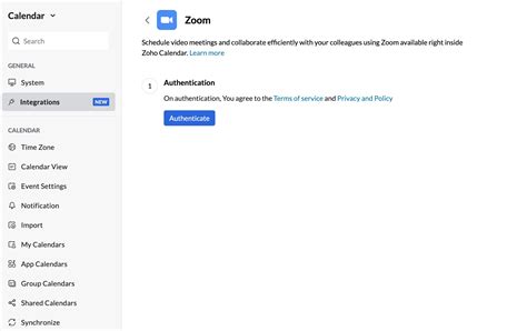 Calendar Integrations Zoho Calendar
