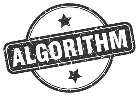 Algorithm Stamp Algorithm Round Grunge Sign Stock Vector