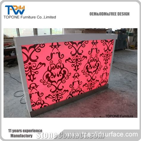 Artificial Marble Stone Small Bar Counter Cabinets With Sink Interior Stone Acrylic Solid