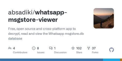 Github Absadikiwhatsapp Msgstore Viewer Free Open Source And Cross Platform App To Decrypt
