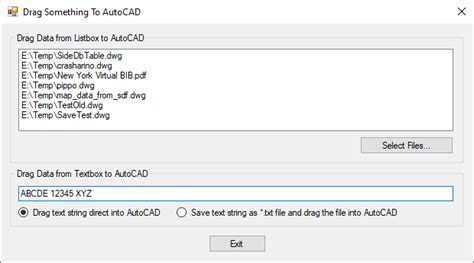 drive autocad with code drag and drop in autocad 2 drag from