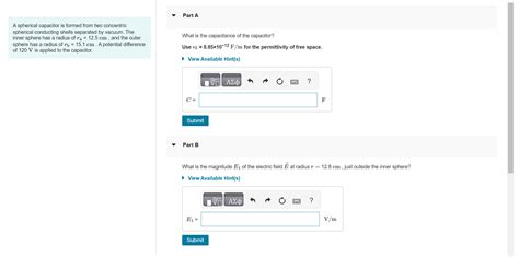 Solved A Spherical Capacitor Is Formed From Two Concentric