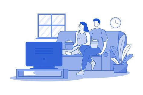 People Watching Tv Vector Art Icons And Graphics For Free Download