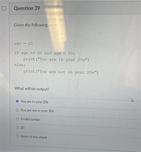 solved given the following code statements s welcome for