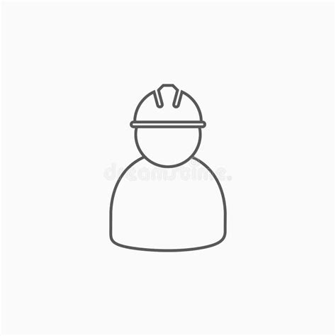 Worker Icon Employee Vector Helmet Engineer People Stock Vector Illustration Of