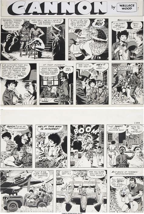 Wally Wood Cannon Comic Strip C25 Original Art Wood And Richter