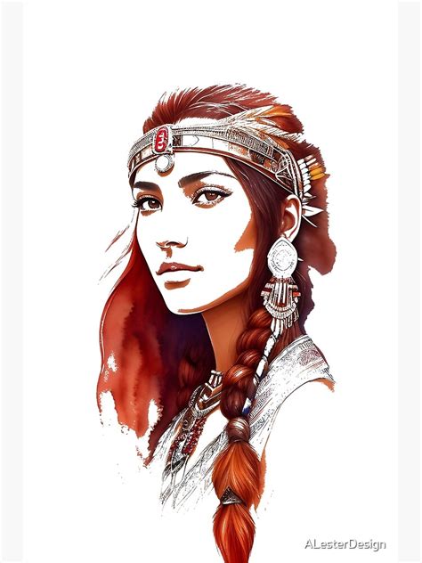 Native American Women Poster For Sale By Alesterdesign Redbubble
