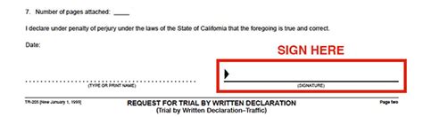 Trial By Written Declaration Instructions