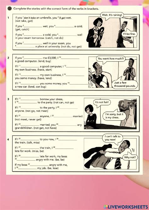 Pre Intermediate First Conditional Worksheet In 2025 English For Beginners English Lessons