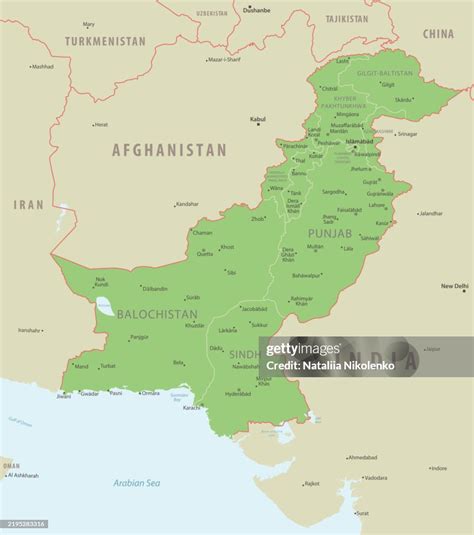 Pakistan Detailed Map With Regions And Cities Of The Country High Res