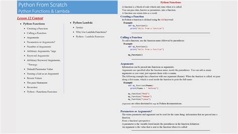 Python From Scratch Lesson 12 Pdf Python Functions And Lambda Connect 4 Programming