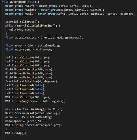 Inertial Sensor Loop Programming Support Vex Forum