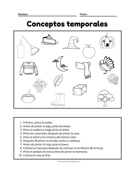 Fall Temporal Concepts Speech Therapy Talk Membership