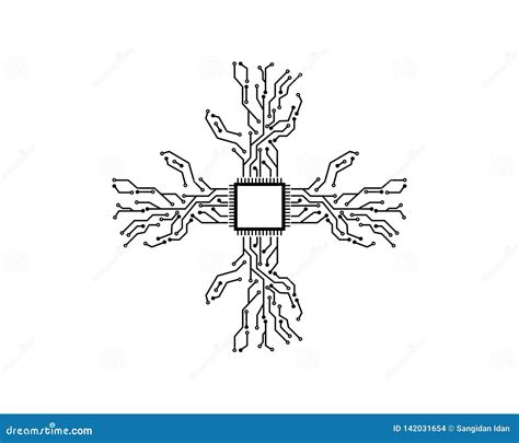 Circuit Board Line Concept Design Illustration Stock Vector Illustration Of Texture