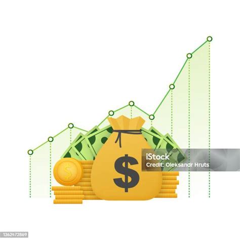 이익 돈 또는 예산 현금 및 상승 그래프 화살표 비즈니스 성공의 개념 자본 수익 혜택 벡터 스톡 일러스트 3차원 형태에 대한 스톡 벡터 아트 및 기타 이미지 Istock