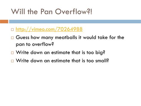 PPT Will The Pan Overflow PowerPoint Presentation Free Download ID 2688613