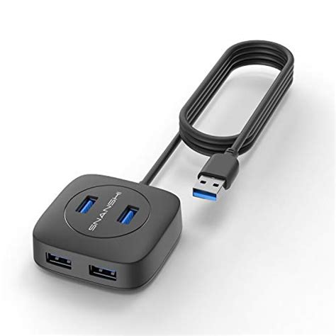 USB 3 0 Hub Long Cable 5ft USB Extension Cable Multiple Port SNANSHI 4 Port USB 3 0 Hub Data