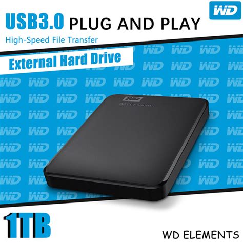 WD Elements External Hard Drive USB HDD Enclosure Portable Hard Drive External Storage