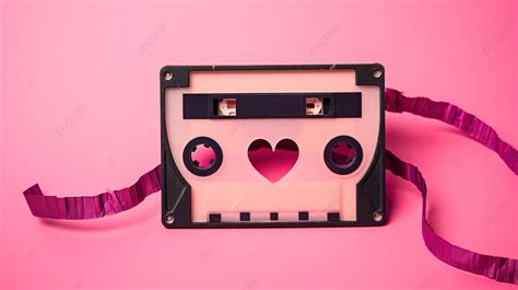 질감 있는 분홍색 배경에 하트 모양의 테이프가 있는 빈티지 오디오 카세트 카세트 테이프 핑크 하트 카세트 배경 일러스트 및 사진 무료 다운로드 Pngtree