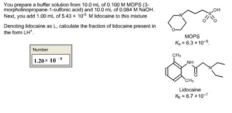 Solved You Prepare A Buffer Solution From 100 Ml Of 0100