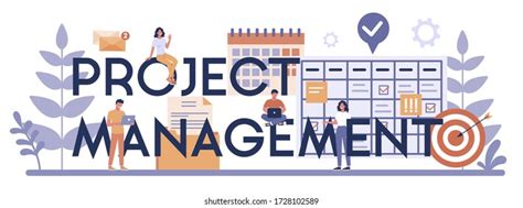 Project Management Typographic Header Concept Successful Stock Vector Royalty Free 1728102589