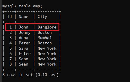 Python MySQL Update Records MySQLCode
