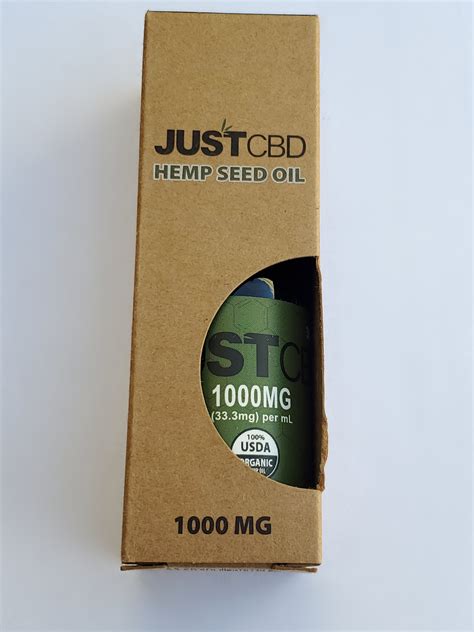 Just Cbd Hemp Seed Oil Tincture 1000 Mg Tacony Distributors