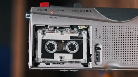 Vertical Portable Cassette Voice Recorder Rotating Microcassette