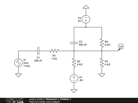 Homework 1 Problem 1 Circuitlab