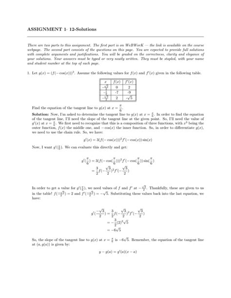 ASSIGNMENT Solutions