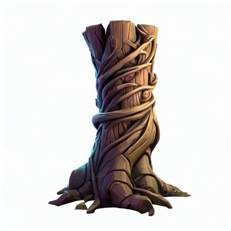 Stylized Tree Trunk Premium Ai Generated Image