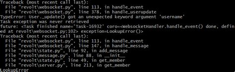 Occasional Errors Thrown For Some Reason Issue 64 Revoltchat