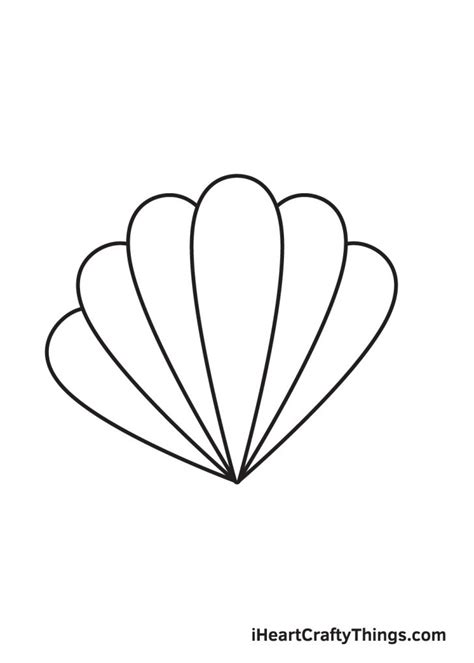 Seashell Drawing How To Draw A Seashell Step By Step