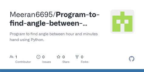 Github Meeran6695program To Find Angle Between Hour And Minutes Hand