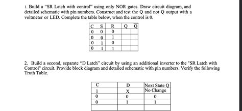 Sr Latch Circuit Schematic