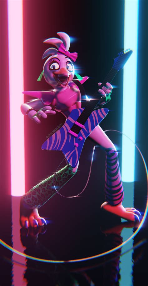 Glamrock Chica Model Render Blender Eevee Artofit