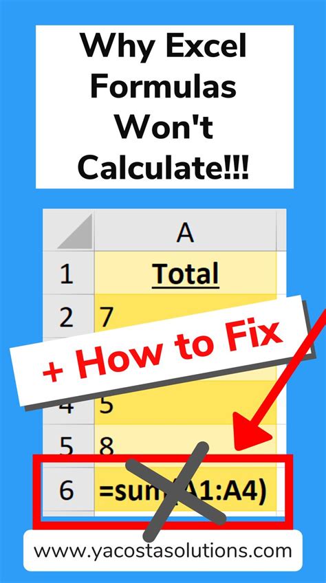 Troubleshooting Excel Formulas Find Fixes With Video Tutorial